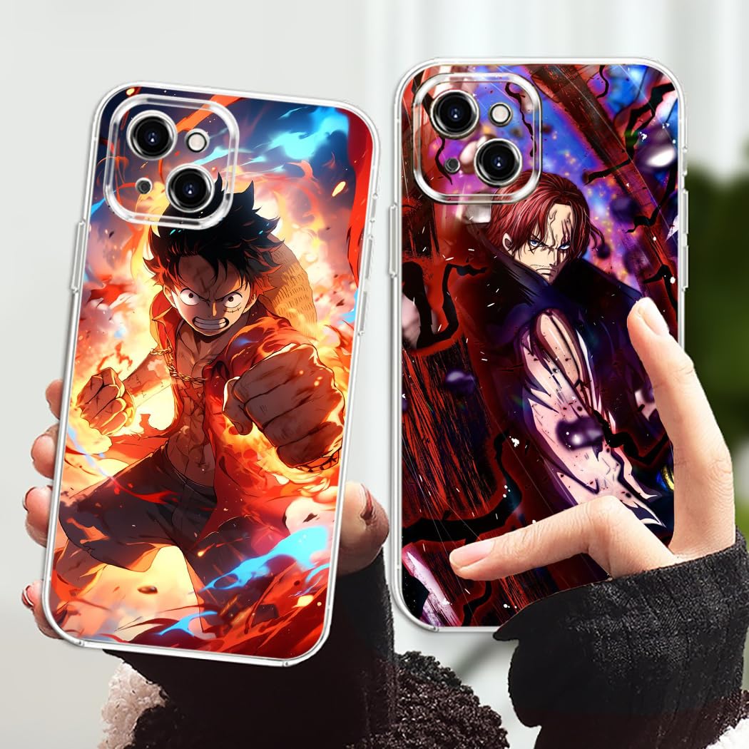 Staremeplz Compatible with Samsung Galaxy S22 Plus Case One -Piece Zoro Anime Design [with Vision Keychain and 50pcs Stickers] Cartoon Transparent Soft Silicona Case for Samsung Galaxy S22 Plus