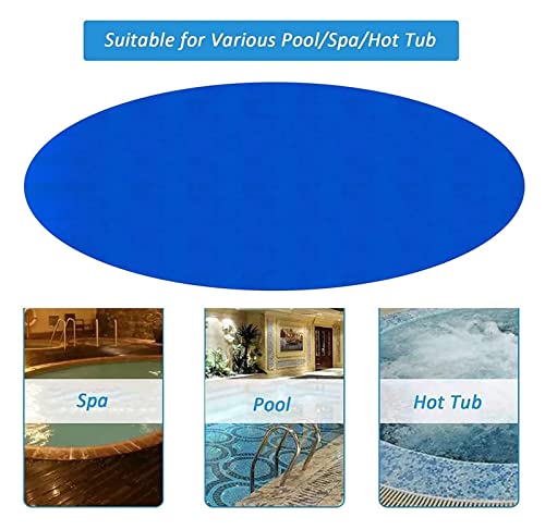 Pool Cover Tarpaulin Round Size 8-Foot 10-Foot Pool Cover For Swimming Pool & Spa Pool Blanket Float Cover Film Circular Easy Set Frame Pools And Inflatable ( Color : Blue , Size : 10FT-300cm Round )