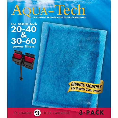 Aqua-Tech EZ-Change #3 Activated Carbon Filter Cartridges for 20-40 / 30-60 Gallon Aquarium Power Filters, 3 Pack