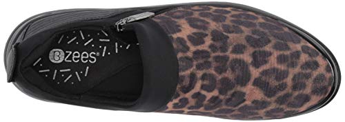 BZees womens Axis footwear, Black Leopard Print Fabric, 8.5 US