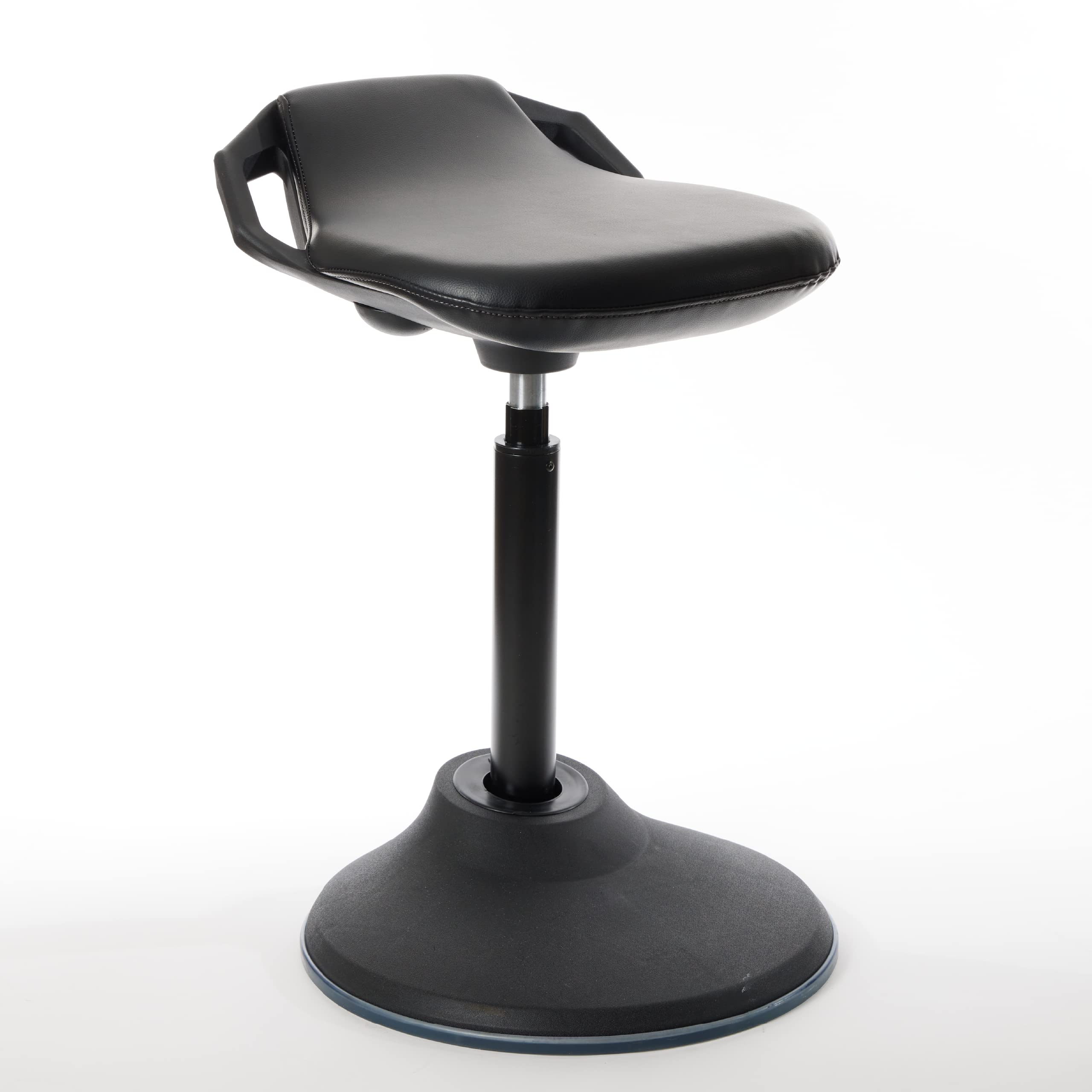 BonVIVO Standing Desk Chair - Ergonomic Chair for Tall Office Desks w/ Back Support and Handles for Posture and Balance - Work from Home High Stool - Black