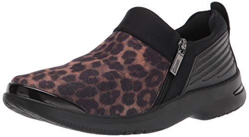 BZees womens Axis footwear, Black Leopard Print Fabric, 8.5 US