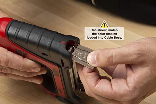 Gardner Bender MPS-2125 CableBoss Staple, ½ Inch., Secures Coax: RG-6, (NM) Non-Metalic Cable: 10/2, 12/3, CAT 5e and 16/4 Speaker Wire, 200 Pk., Black