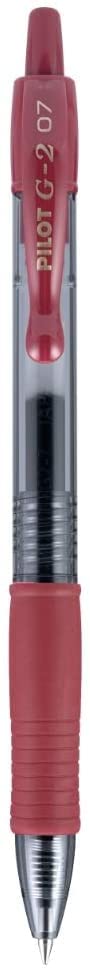 PILOT G2 Premium Refillable & Retractable Rolling Ball Gel Pens, 0.7mm Fine Point, Burgundy, 6-Pack