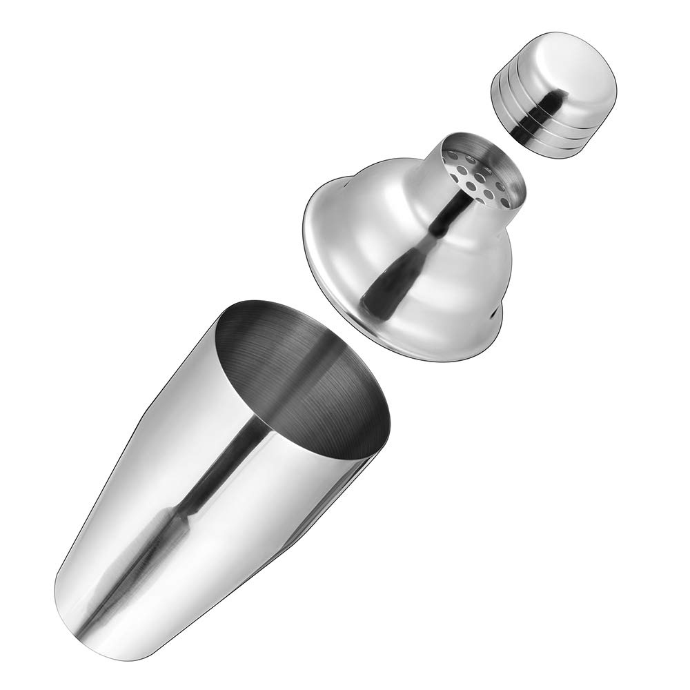 Etens Cocktail Shaker, 24 oz Martini Shaker Bar Shaker with Built-In Strainer for Bartending β Stainless Steel Large Bartender Shaker Metal Margarita Mixer for Mixed Drinks w/ Recipes