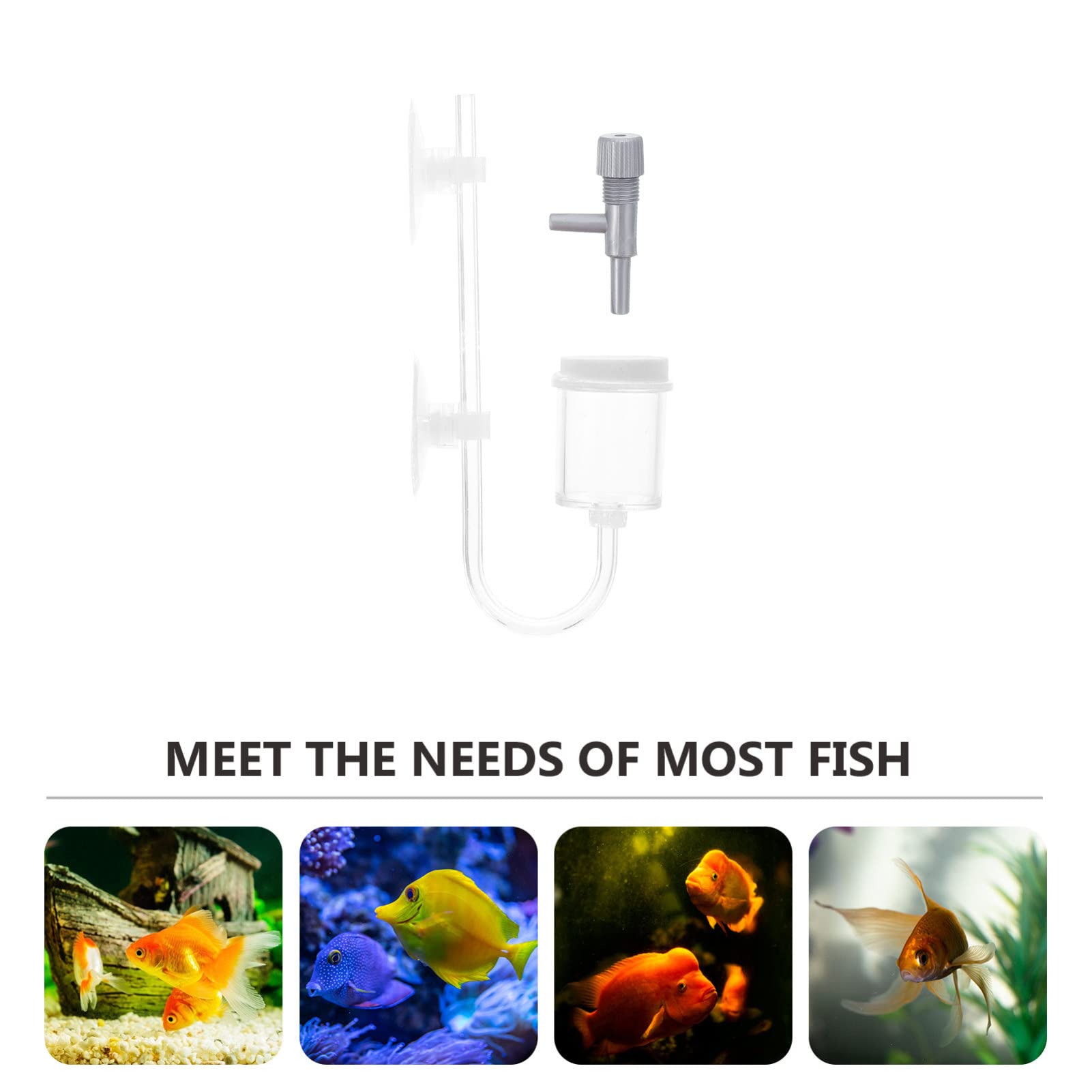 POPETPOP 1 Set Fish Tank Air Bubble Maker Plant Diffuser Co2 Diffuser with Bubble Fish Tank Stone Hydroponic Tank Supplies Bubble Suit Aquarium with Suction Cup Acrylic