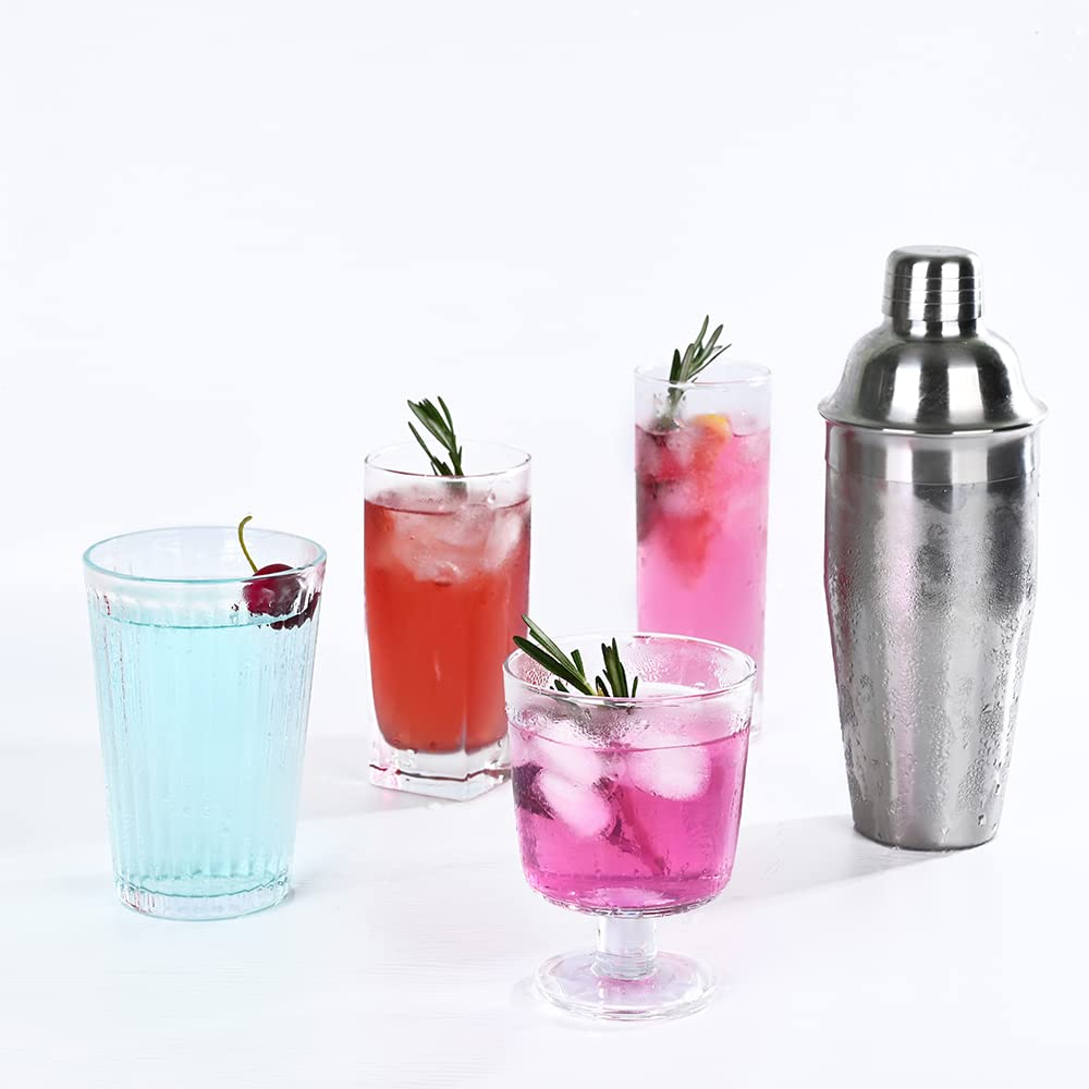 Etens Cocktail Shaker, 24 oz Martini Shaker Bar Shaker with Built-In Strainer for Bartending β Stainless Steel Large Bartender Shaker Metal Margarita Mixer for Mixed Drinks w/ Recipes