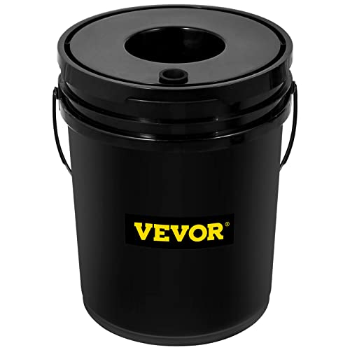 VEVOR DWC Hydroponic System, 5 Gallon 8 Buckets, Deep Water Culture Growing Bucket, Hydroponics Grow Kit with Pump, Air Stone and Water Level Device, for Indoor/Outdoor Leafy Vegetables