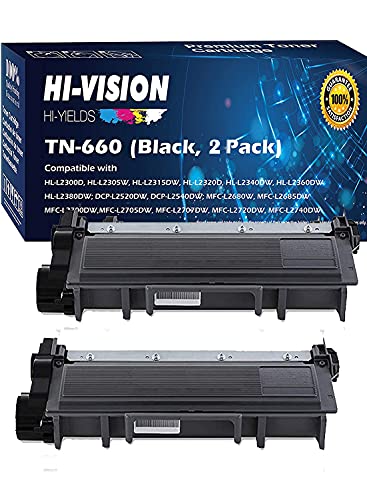 HI-Vision Compatible for Toner Cartridge Brother TN-660 TN 660 TN660 Replacement for HL-L2380DW HL-L2320D HL-L2300D HL-L2340DW HL-L2360DW HL-L2365DW HL-L2305W MFC-L2700DW MFC-L2740DW Printer