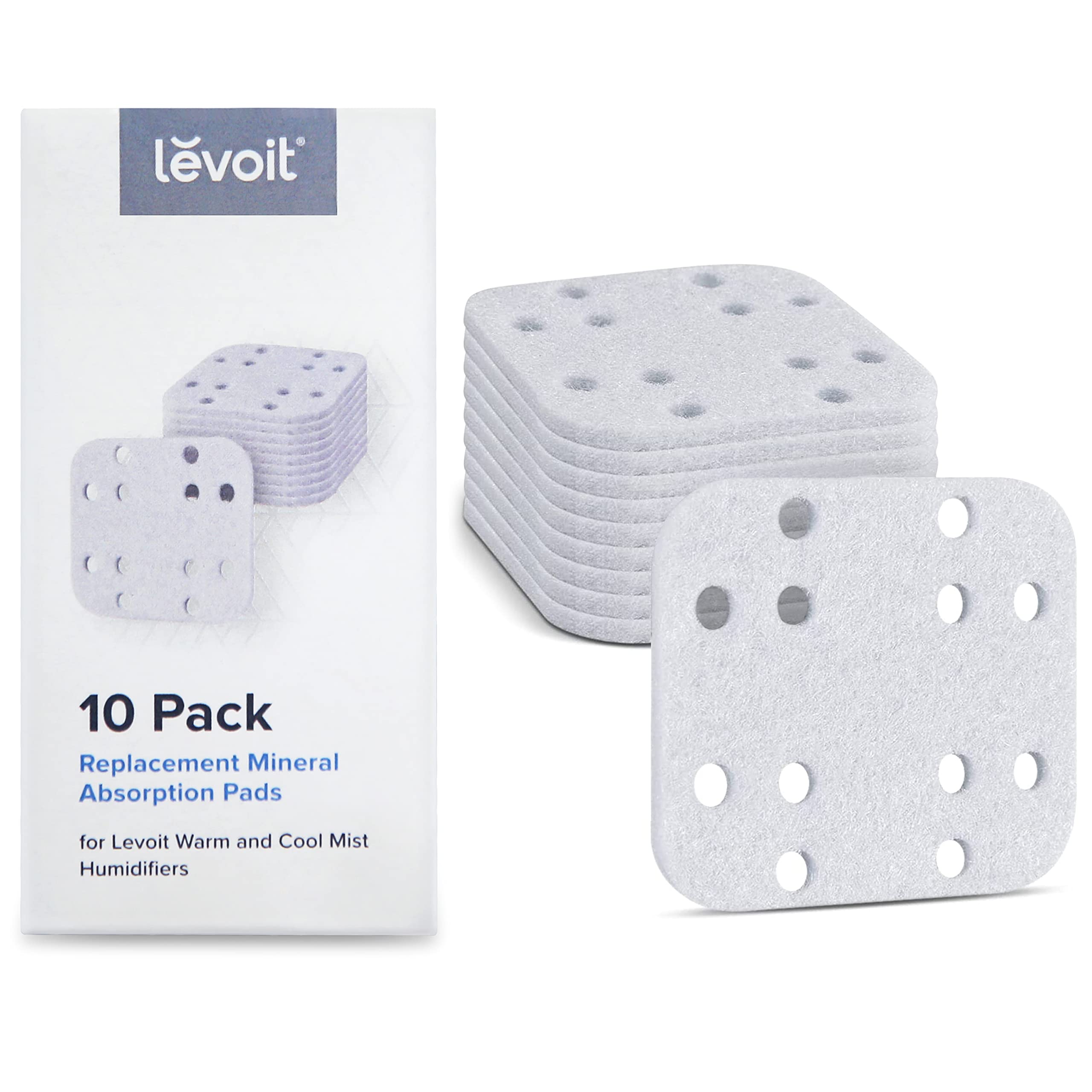 LEVOIT OasisMist Smart Cool and Warm Mist Humidifiers & 10-Pack Top Fill Humidifier Replacement Filters & Humidifier Replacement Filters 10-Pack, Mineral Absorption Pad