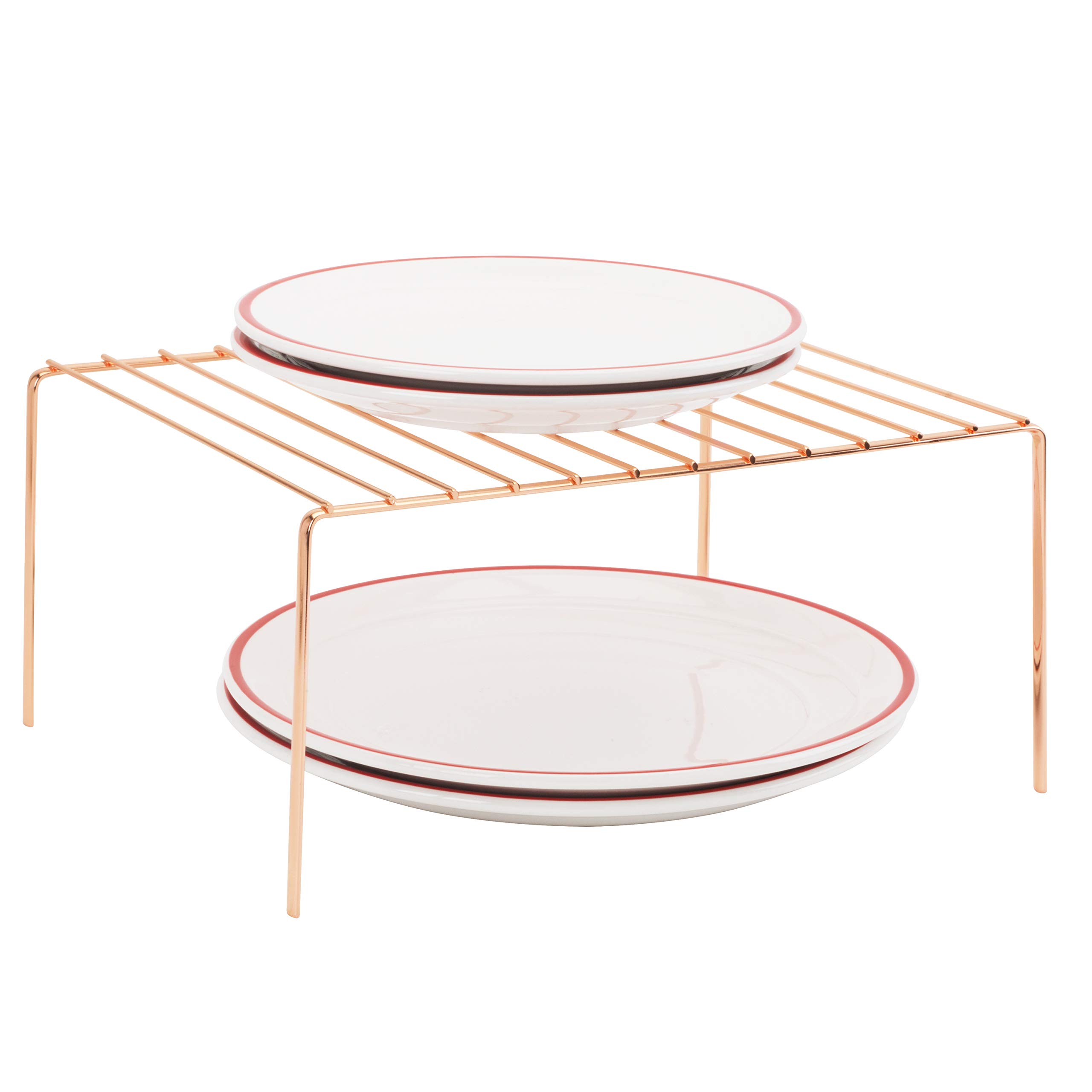 Kitchen Details Copper Medium Helper Shelf, Cabinet Organizer Maximizes Space, Free Standing