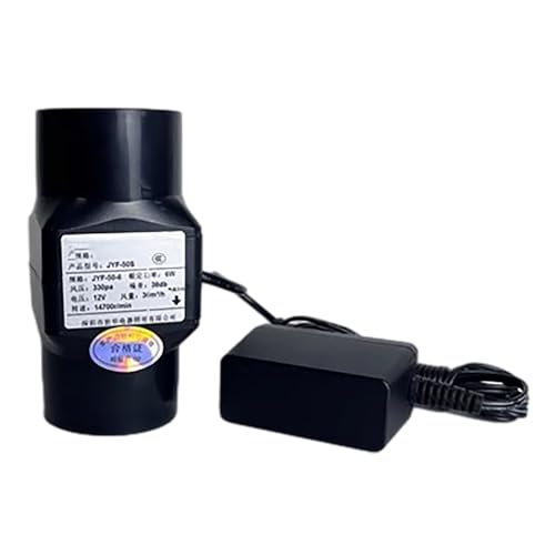VVlight 2in Inline Duct Ventilation Fan Quiet Vent Blower For Hydroponics Grow Tent, Compact And Powerful Mini Duct Fan For Basements, Kitchens And Attics (Color : Black, Size : A-Normal Power)