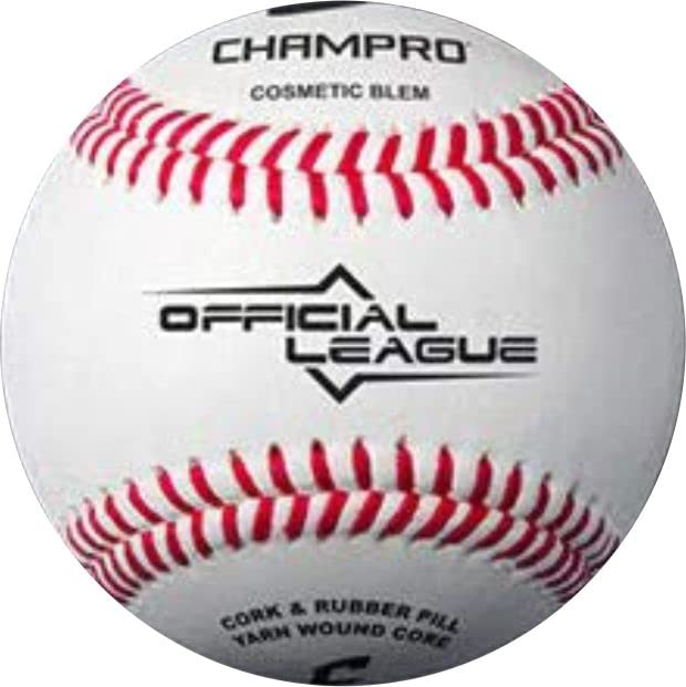 CHAMPRO CBB-200D Full Grain Leather Cover Baseballs with Cosmetic Blem in a Black Bucket β 30 Balls and one Rods Can Sleeve Included