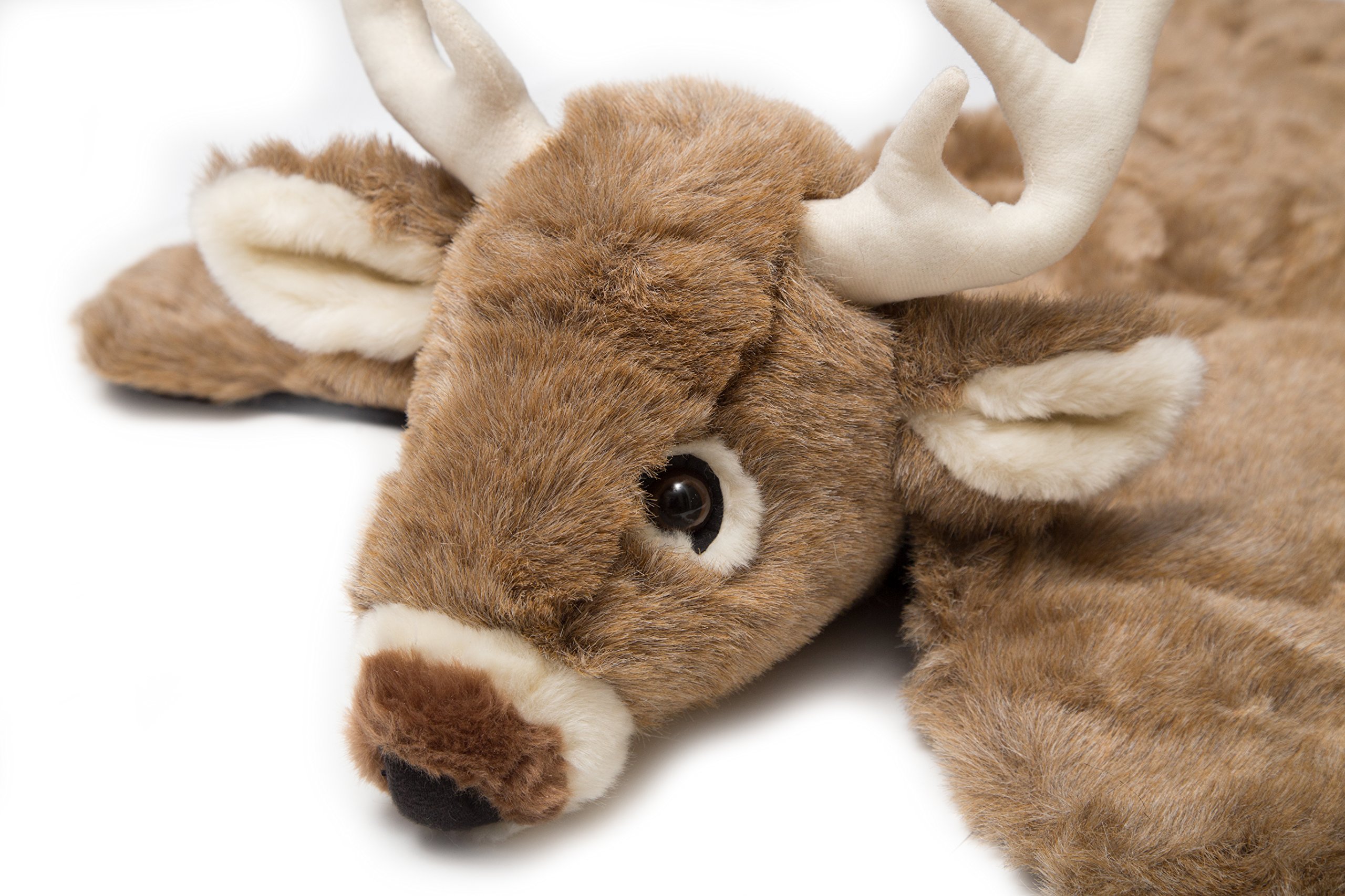 Carstens Plush White Tail Deer Animal Rug, Small