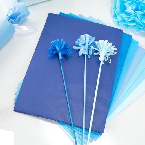 HEYPLACE 360 Sheets Tissue Paper for Gift Bags, Blue Tissue Paper Bulk 11.5 x 8Inch Tissue Paper for Gift Wrapping Crafts Graduation Wedding Birthday Party 6 Colors