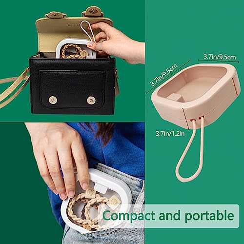 Hair Tie Organizer Travel Small Box, 5pcs Bow Holder for Girls Hair Bows,Travel Qtip Holder, Clip Organizer, Small Jewelry Box,Small Pill Case