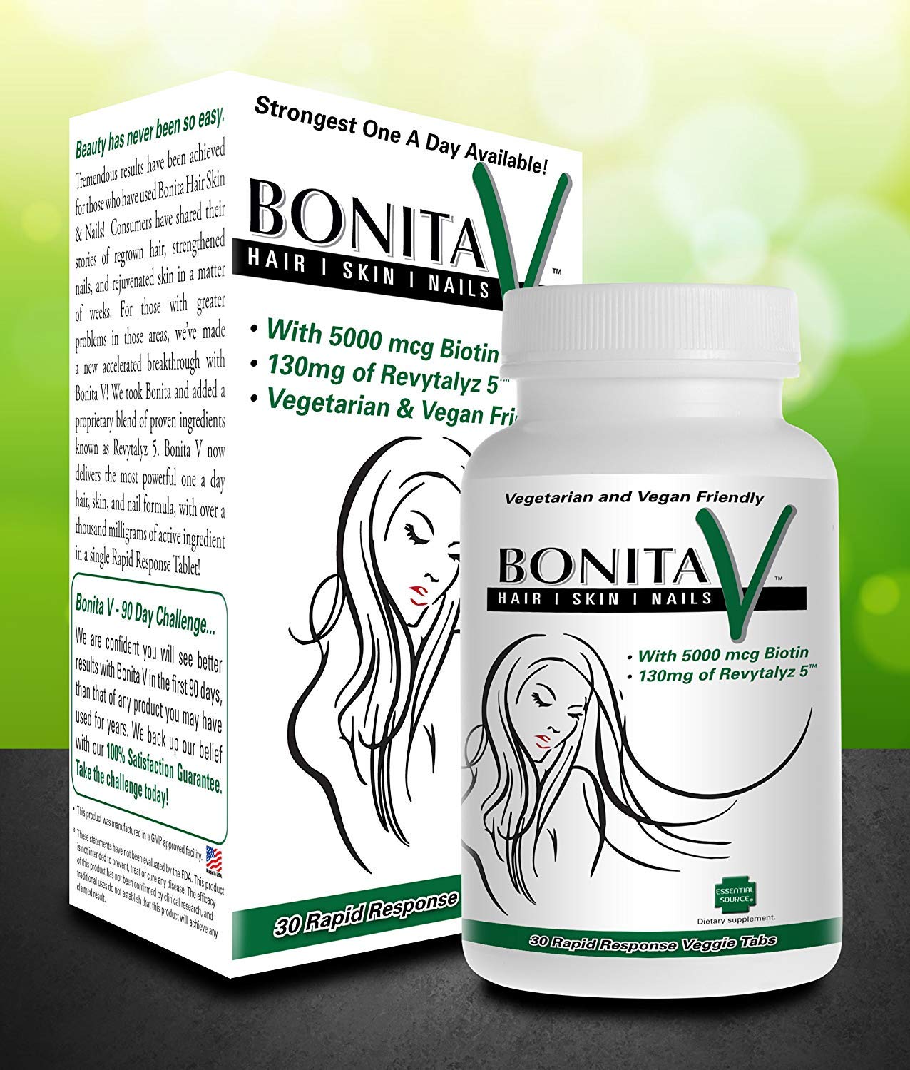 Essential Source Bonita V - Hair Skin and Nails - 30 Vegetarian Tablets