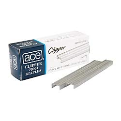 Advantus ACE Undulated Clipper Staples for 07020, Box of 5,000 Staples (ACE70001) , Silver