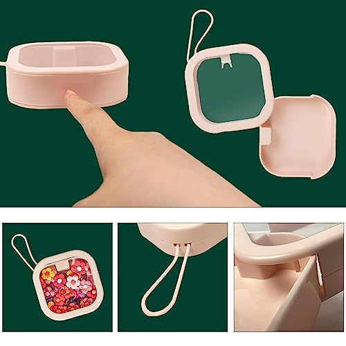 Hair Tie Organizer Travel Small Box, 5pcs Bow Holder for Girls Hair Bows,Travel Qtip Holder, Clip Organizer, Small Jewelry Box,Small Pill Case
