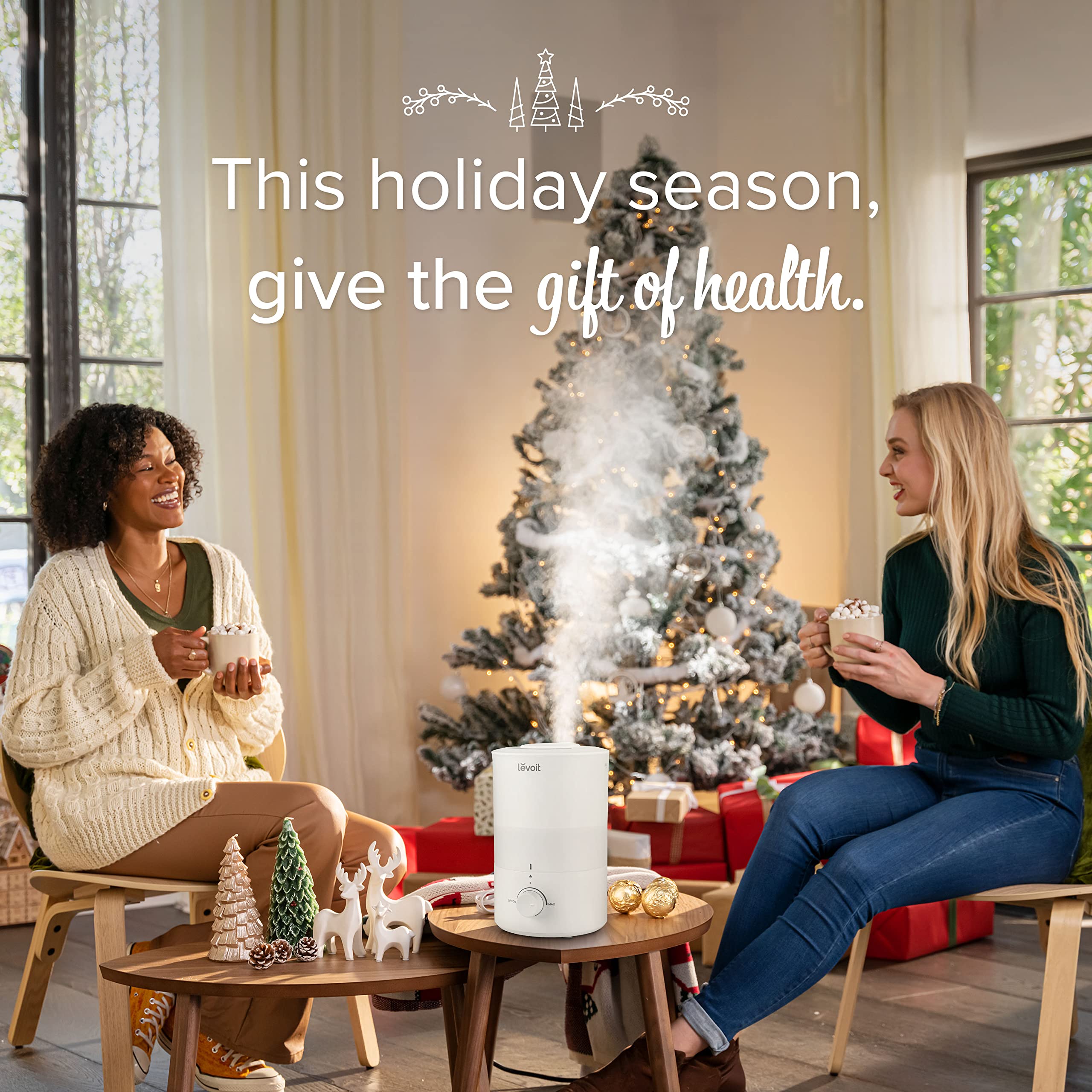LEVOIT Humidifiers for Bedroom Large Room, 3L Cool Mist Top Fill Oil Diffuser & LEVOIT 60-Hour Humidifiers for Bedroom, 6L Quiet Cool Mist Top Fill Air Vaporizer