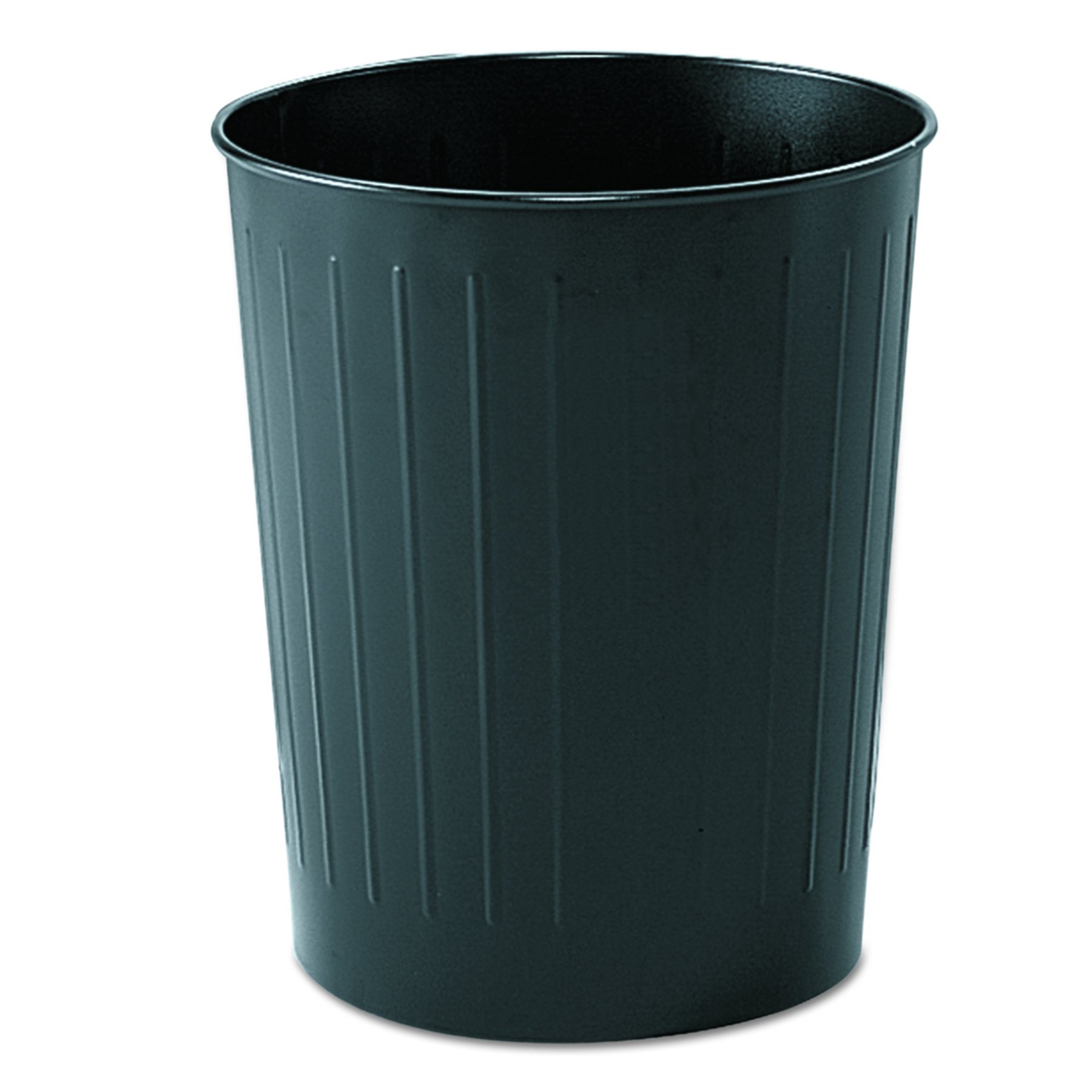 Safco Products 9604BL Round Wastebasket, 23 1/2-Quart, Black