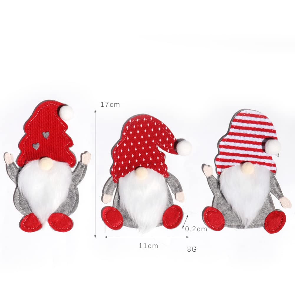 Marcol 6 Pcs Christmas Silverware Holder Pockets, Swedish Santa Gnome Tableware Spoons Forks Storage Bag, Cutlery Holders Xmas Pcs Christmas Gnome Silverware Holder Pockets