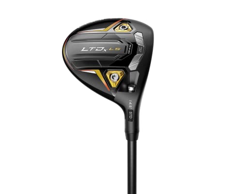 Cobra Golf 2022 LTDX LS Fairway Matte Black-Gold Fusion (Men's, Right Hand, MCA Tensei AV Raw White 75, Stiff Flex, 3w-14.5)