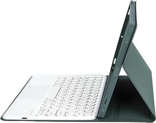 Keyboard Case for Samsung Galaxy Tab S7 FE / S7 Plus / S8+ / S8 Plus 12.4'', with S Pen Holder, 7 Color Backlit, Detachable Wireless Bluetooth Keyboard,Deep Green