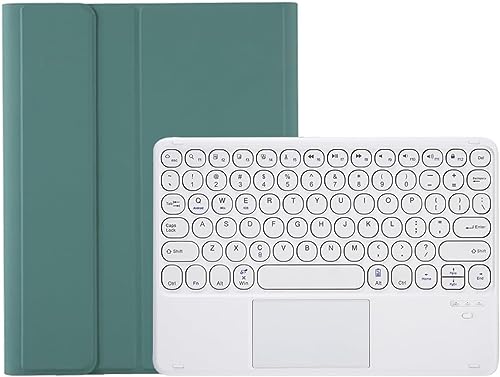 Keyboard Case for Samsung Galaxy Tab S7 FE / S7 Plus / S8+ / S8 Plus 12.4'', with S Pen Holder, 7 Color Backlit, Detachable Wireless Bluetooth Keyboard,Deep Green