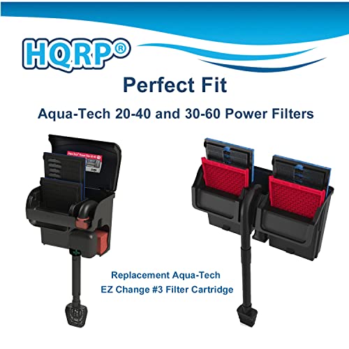 HQRP 6-Pack Aquarium Filter Compatible with Aqua-Tech for EZ-Change # 3 Filter Cartridge Fits Aqua-Tech 20-40 and 30-60 Power Filters