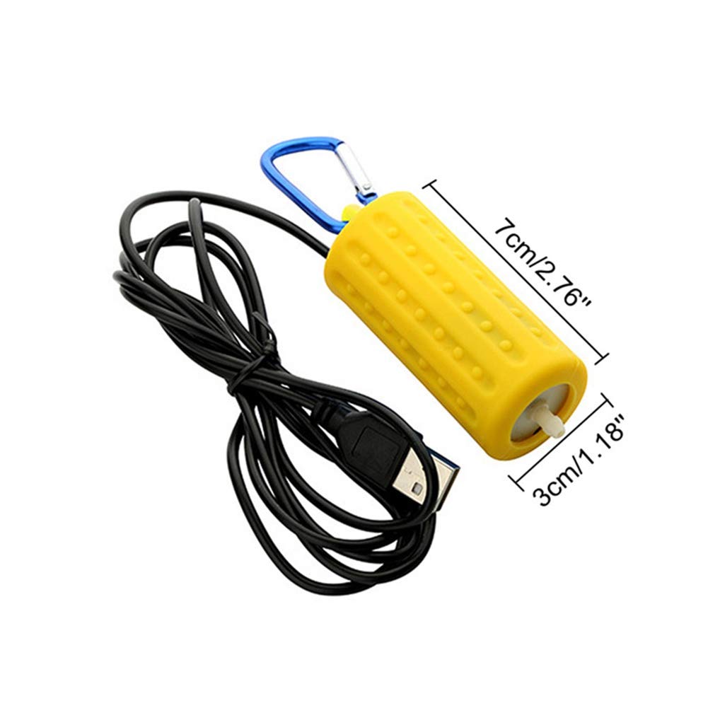 Ochine Aquarium Air Pump Portable Ultra Quiet Mini USB Oxygen Fish Air Pump Hydroponic Oxygen Mute Energy Saving Supplies with Accessories for Fish Tank
