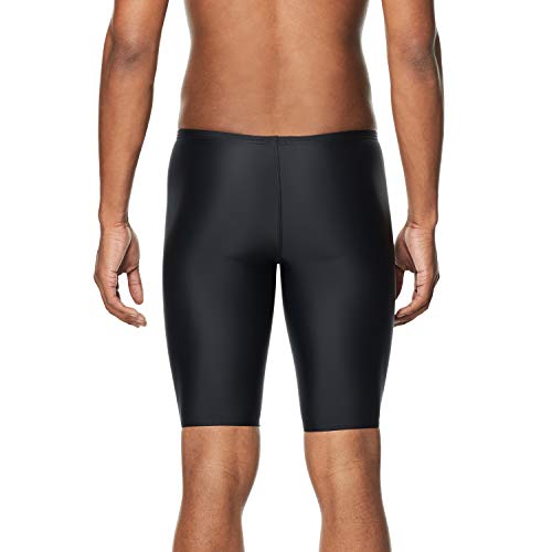 Speedo mens Swimsuit Jammer Powerflex Eco Solid Adult Short, New Black, 34 US