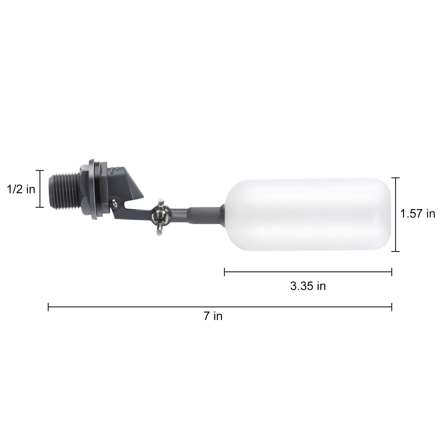 meekoo Float Ball Valve, 3/4 Inch Male Automatic Fill Feed Humidifier Tank Water with Adjustable Arm for Ponds, Livestock Water Trough, Aquariums, Aquaculture, Hydroponics and Reservoir(2 Pack)