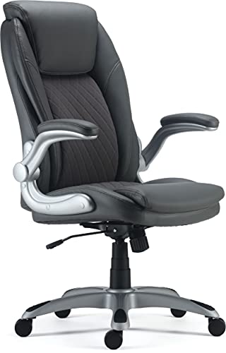 STAPLES Sorina Bonded Leather Chair, Grey (53253)