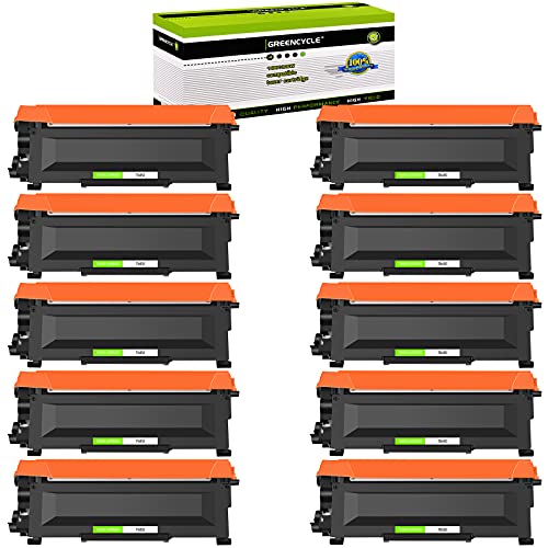 greencycle Compatible Toner Cartridge Replacement for Brother TN450 TN-450 TN420 TN-420 Work with HL-2240 HL-2270DW HL-2280DW MFC-7360N MFC-7860DW Intellifax 2840 2940 Printer ( 10-Pack, Black )