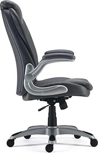 STAPLES Sorina Bonded Leather Chair, Grey (53253)