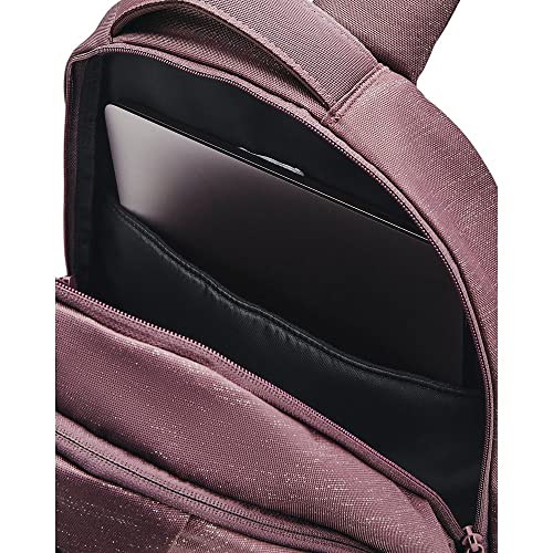 Under Armour Women's Hustle Signature Backpack, Ash Plum (554)/Metallic Silver, One Size Fits All