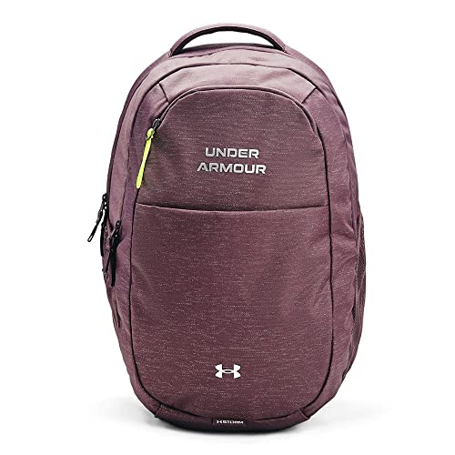 Under Armour Women's Hustle Signature Backpack, Ash Plum (554)/Metallic Silver, One Size Fits All