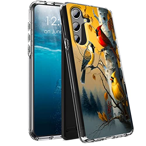 BPQOJB Galaxy A13 5G Case for Samsung A13 5G Clear Case Dual Layer Transparent Soft TPU Hard PC Shock Proof Cover with Wild Birds Pattern Designed Phone Case for Samsung Galaxy A13 5G 6.5" 2022