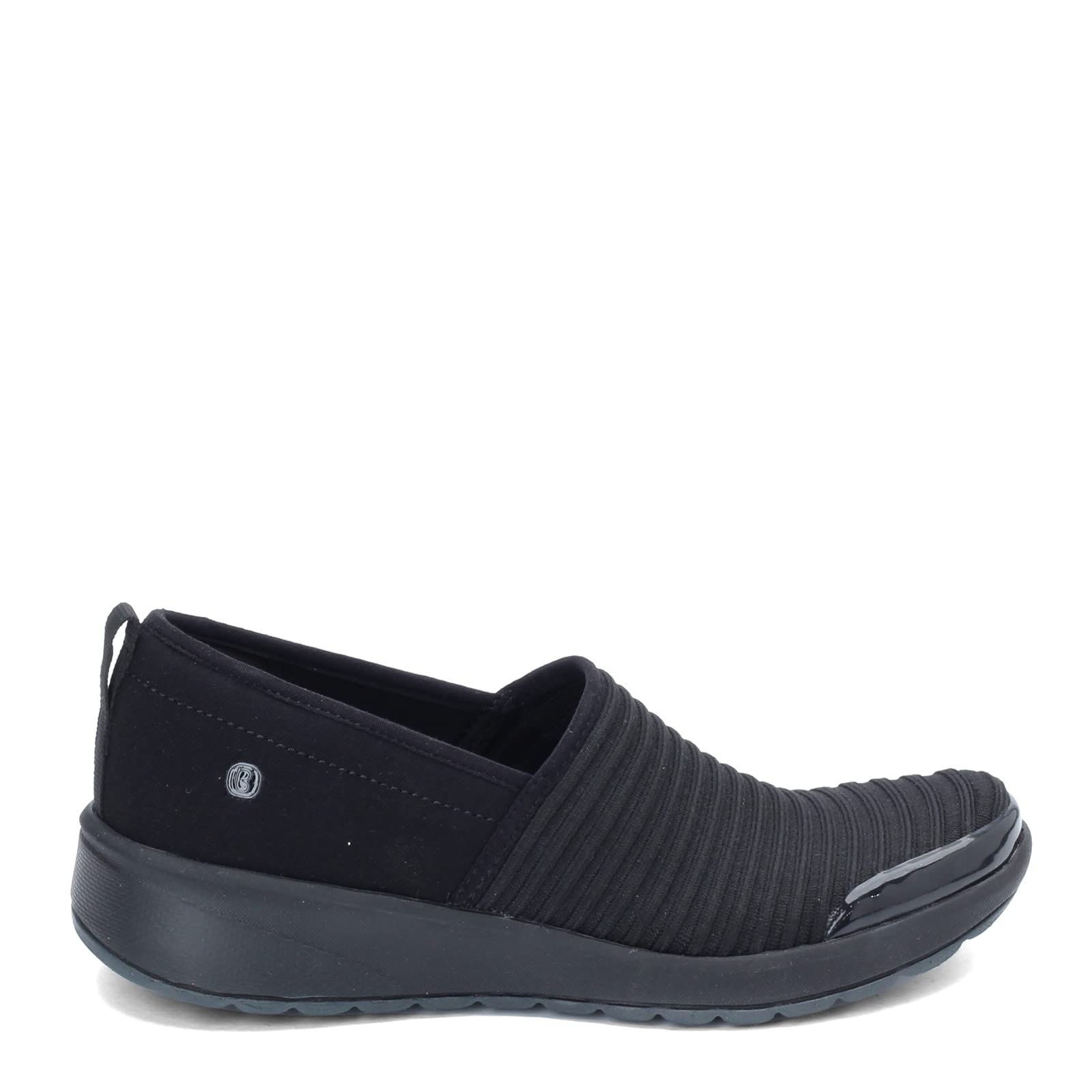 Bzees Women's Glee Sneaker, black ribber knit, 6 M US