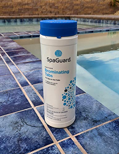 SpaGuard Brominating Tablets 1.5lb with LeisureQuip ScumBoat & LeisureQuip Hot Tub Care Log Book (1.5lb)