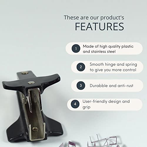 Staple Remover Tool, Staple Puller Remover, jaw Style Black for School, Home, Office Pack of 3