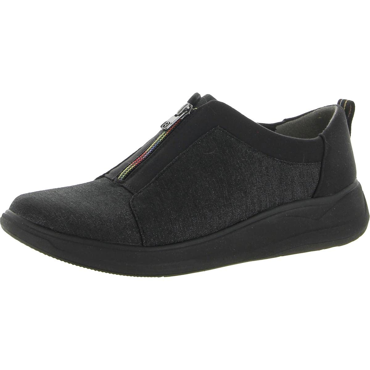 BZees Women's Take It Easy Sneaker, Black Shimmer, 7.5