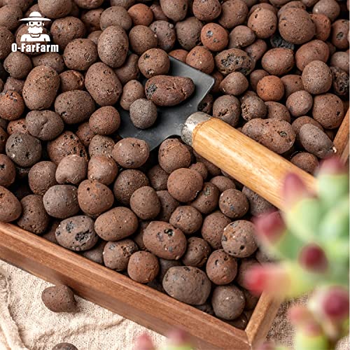 O-FarFarm Clay Pebbles for Indoor Plants, Hydroponics Supplies Clay Balls for Hydroponic Growing, 3 Sizes to Choose for Orchids, Hydroponics, Aquaculture(1qt, 11-14mm)