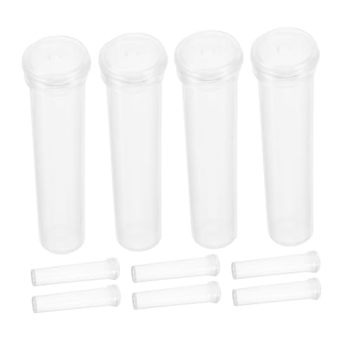 COHEALI 600 pcs Tube Florist Supplies Single Rose Sleeve Water vials for Flowers Flower Holder Flower Arrangements Vial hydroponic Flower stem Water Glass vases Small Rack Bracket 100pcs