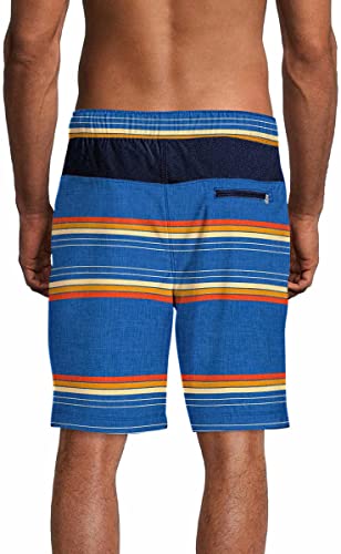 Speedo Mens Hydro Volley Swim Shorts (Speedo Blue Stripe, Medium 32/34)