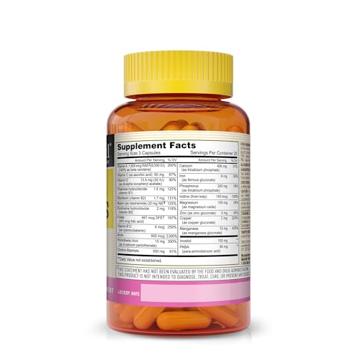 MASON NATURAL Body, Hair, Skin & Nails, with Vitamins A, C, E & Biotin, Supports Healthy Hair, Skin & Nails, 60 Capsules