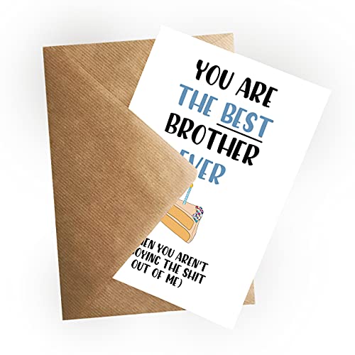 The Stuck Shop Birthday Card For Brother, Funny Birthday Card Brother, Best Brother Ever