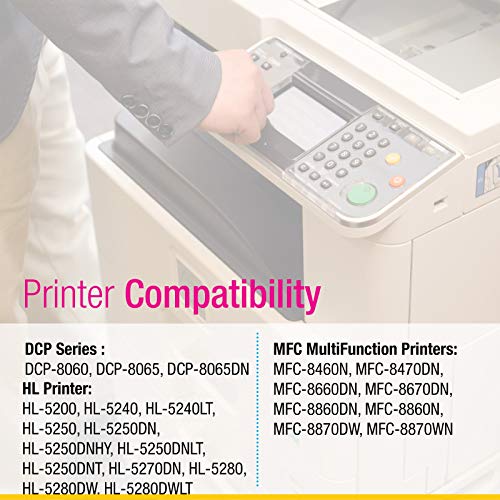 CS Compatible Toner Cartridge Replacement for Brother DR520 DR520 Black DCP-8060 DCP-8065 DCP-8065DN HL-5200 HL-5240 HL-5240LT HL-5250 HL-5250DN HL-5250DNHY Toner Cartridge 2 Pack