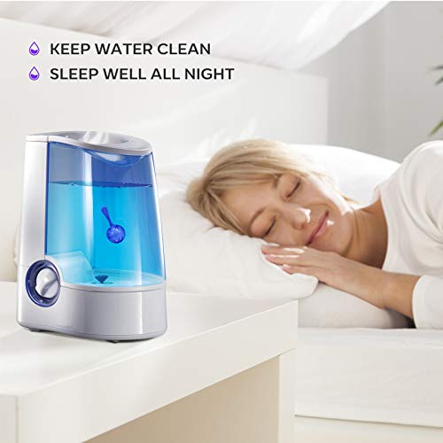 Ganteny 15 PCS PC-1 Humidifier Tank Cleaning Ball Compatible with ProTec Kaz All Warm & Cool Mist Humidifiers, Filters Mineral Deposits, Purifies Water, Eliminates White Dust and Odor (Purple)